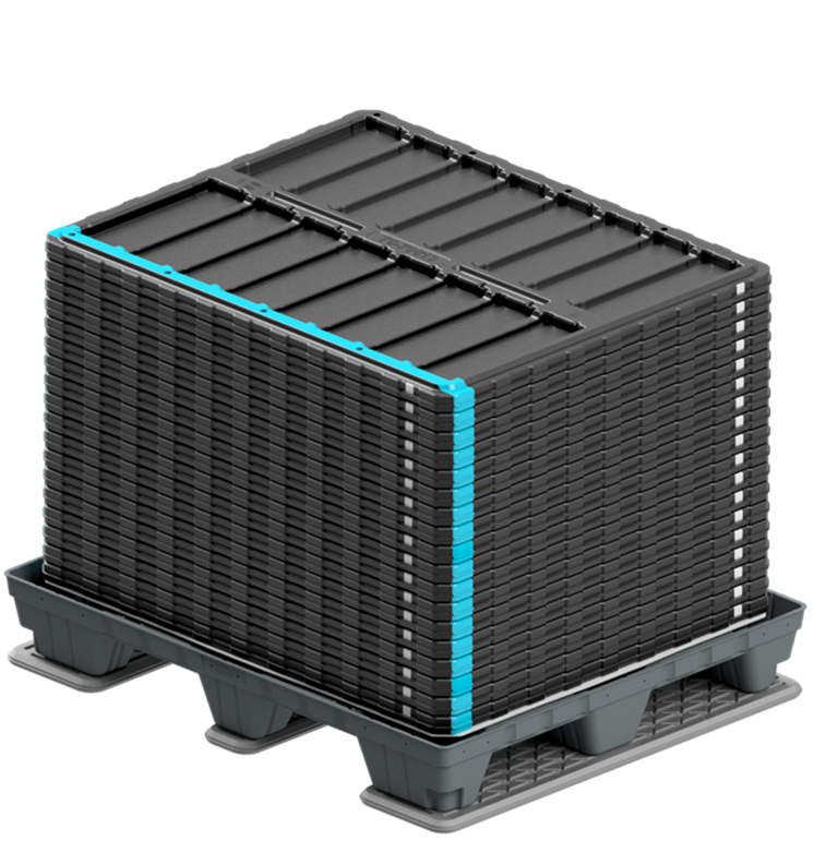 Boxes with integrated lid - Wellplast